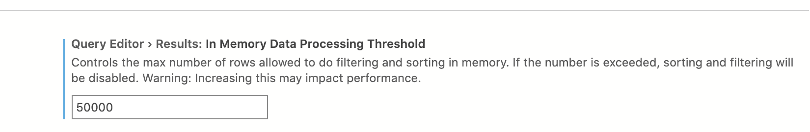 Preferences Query Editor > Results (number of rows) is ignored · Issue #15814 · microsoft ...
