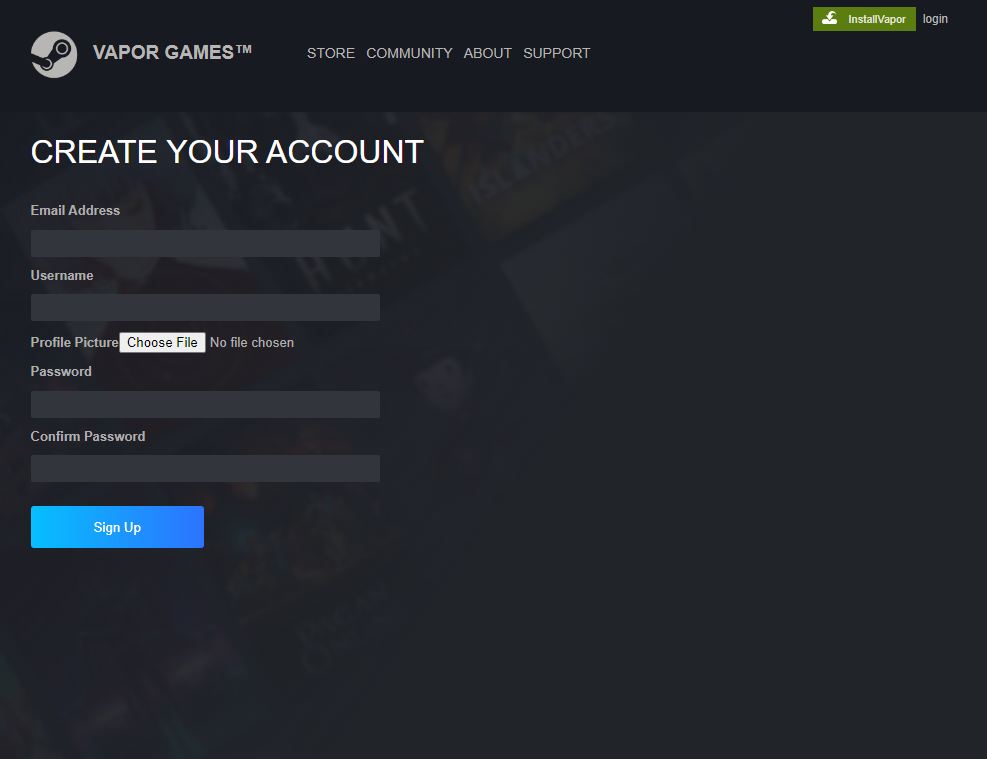 GitHub - Christian-815/Vapor-Games-a-Steam-Clone