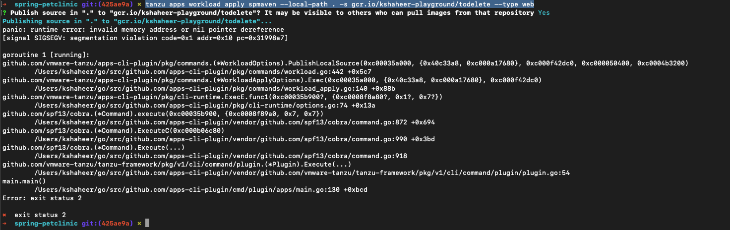 Changing source on workload is throwing error · Issue #310 · vmware-tanzu/apps-cli-plugin · GitHub