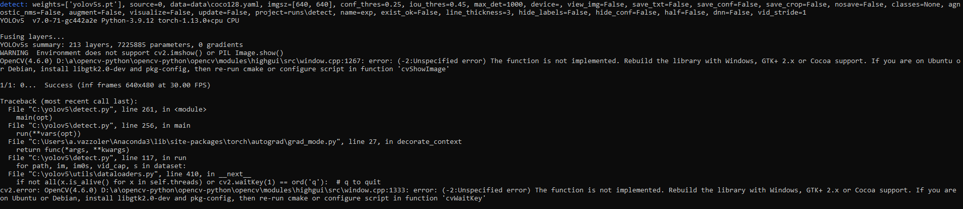 WARNING Environment does not support cv2.imshow() or PIL Image.show() · Issue #10791 ...