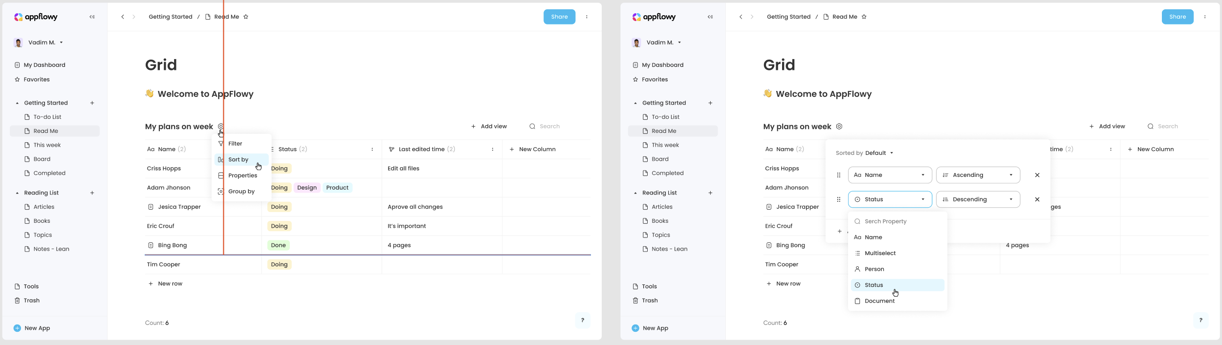 Fr Support Grid `sort` · Issue 2429 · Appflowy Ioappflowy · Github 