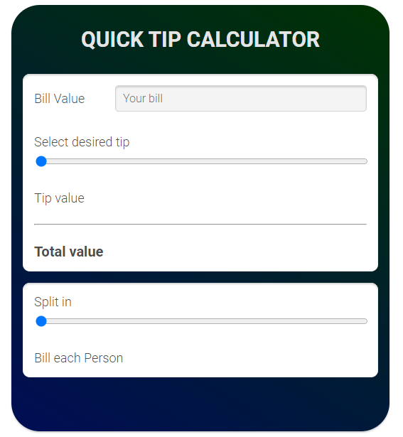 GitHub - marco-miani/quick_tip_calculator