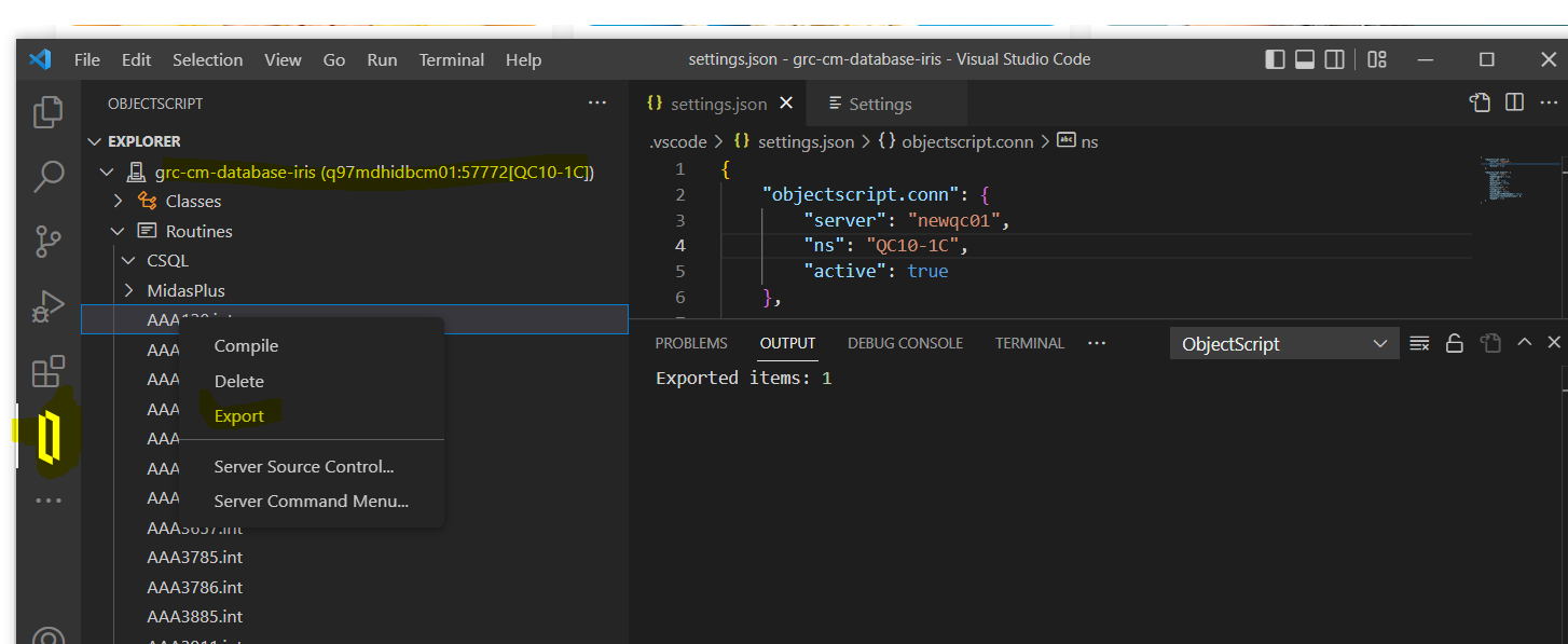 Encountering issue while exporting code .ERROR [Object Object] · Issue #997 · intersystems ...