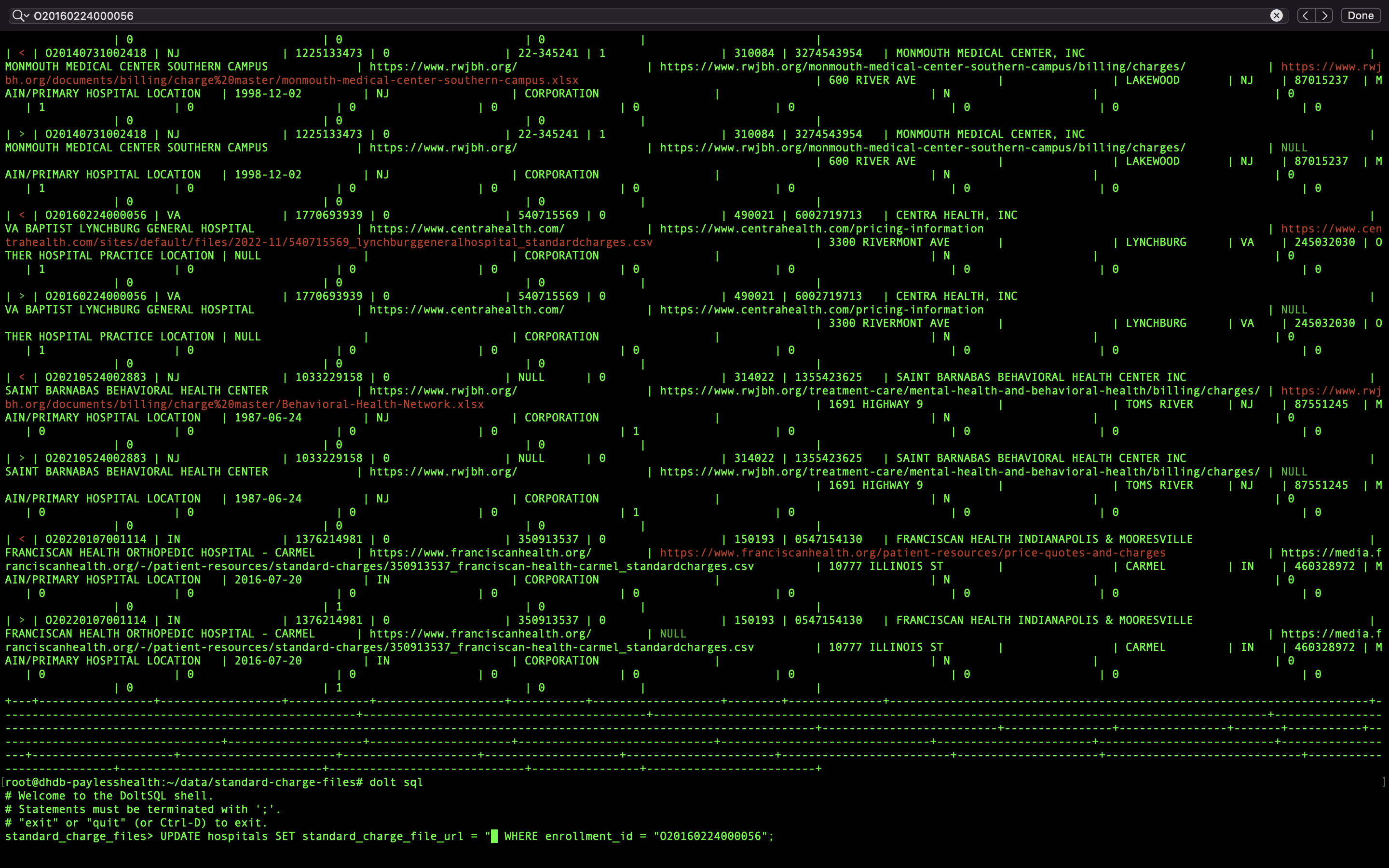 Dolt SQL REPL sometimes eats up preceding lines in terminal when query is being edited · Issue ...