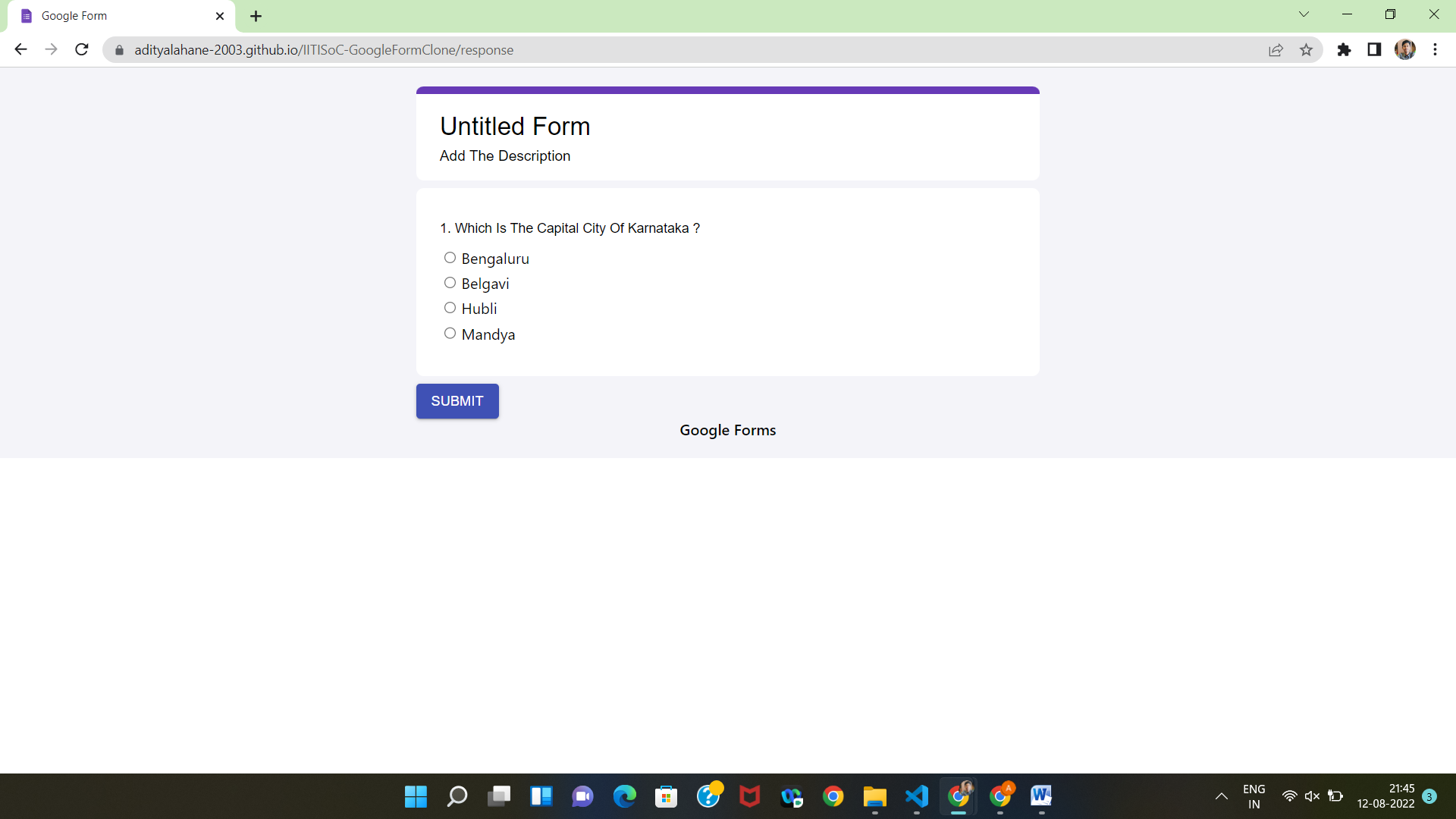 GitHub - apurva-1403/IITISoC22_GoogleFormClone: IITISoC 2023