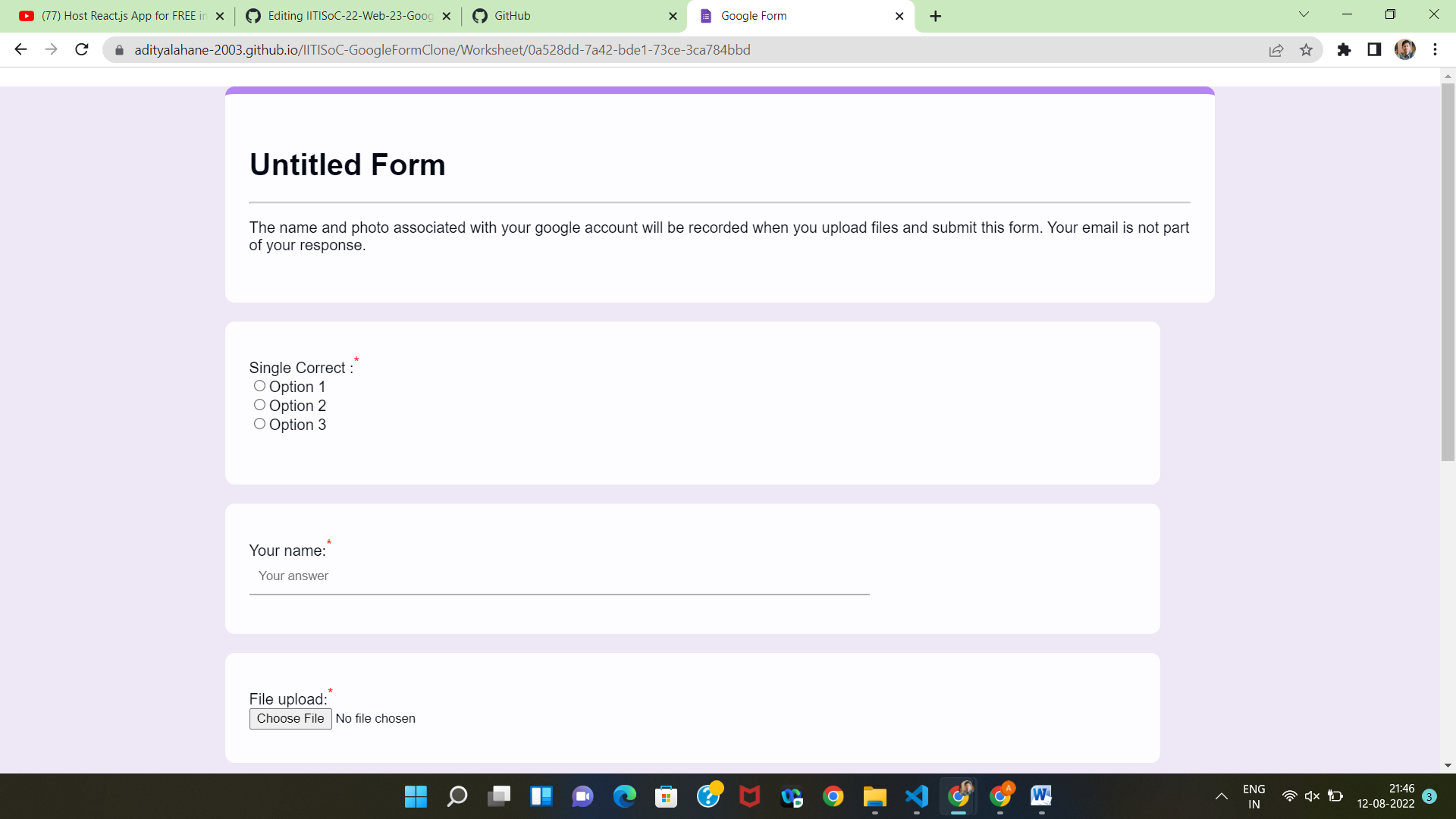 GitHub - apurva-1403/IITISoC22_GoogleFormClone: IITISoC 2023