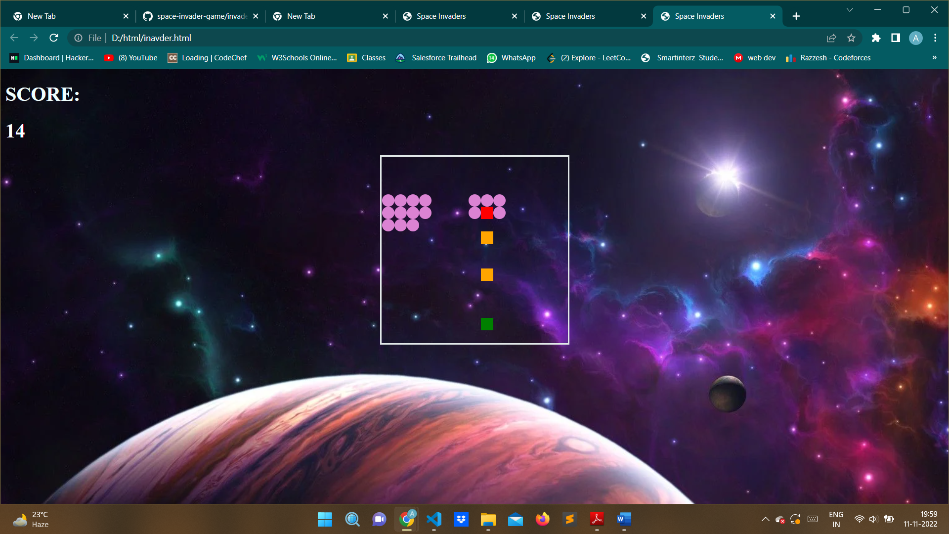 GitHub - razzzesh/space-invader-game: This is a space inavder game in which shooter shoots alien