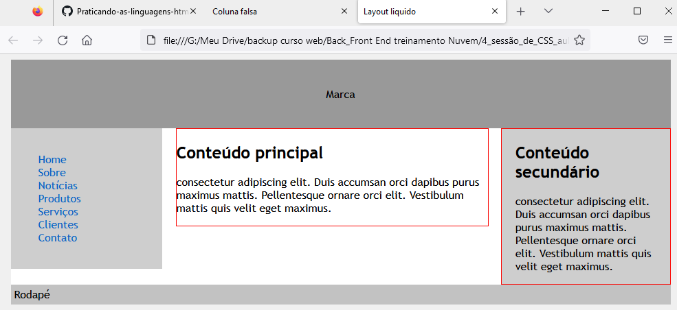 GitHub - heberoffice21/Praticando-as-linguagens-html-css3-parte4-9Layout-liquido-ou-fluido ...