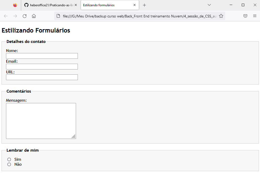 GitHub - heberoffice21/Praticando-as-linguagens-html-css3-parte4-13ESTILIZANDO-FORMULARIOS ...