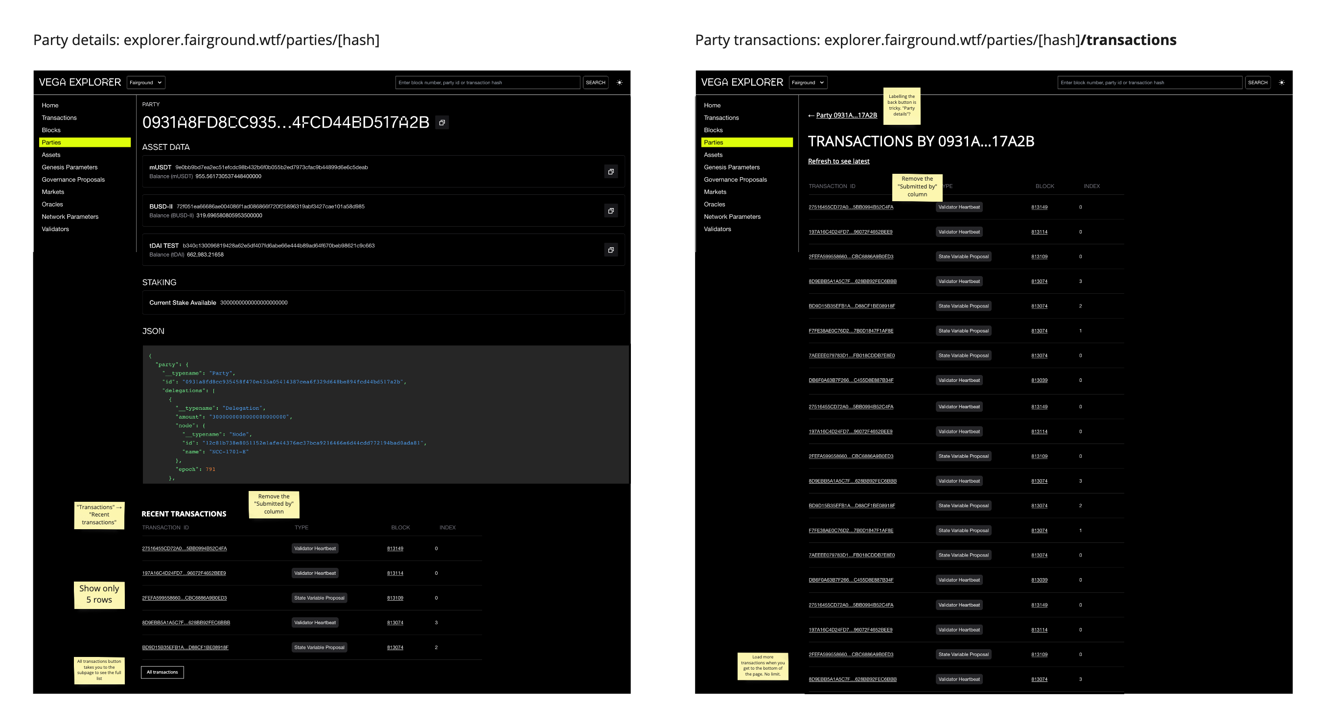 Accommodate long tables on details pages · Issue #1942 · vegaprotocol/frontend-monorepo · GitHub