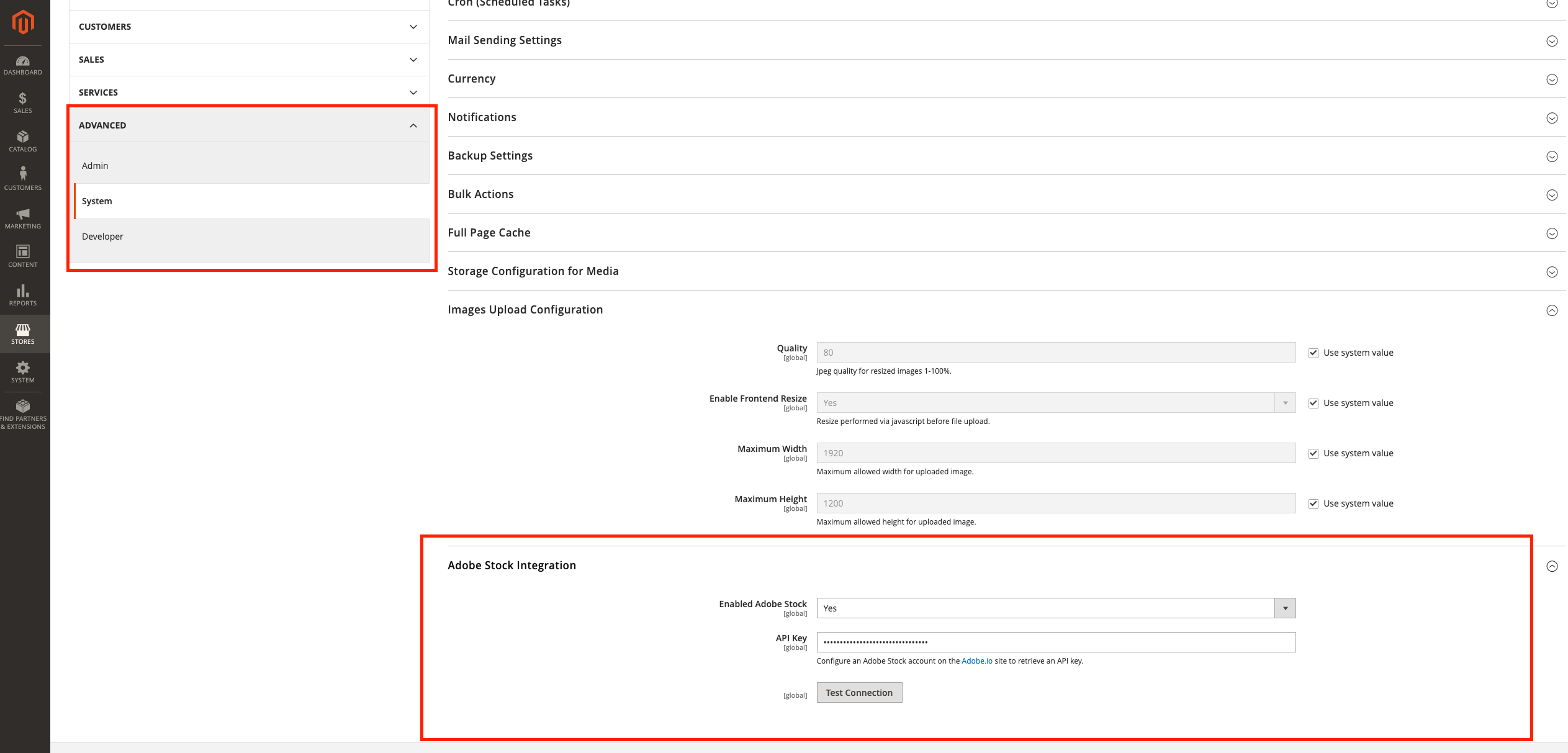 System configuration outside system section · Issue #149 · magento/adobe-stock-integration · GitHub
