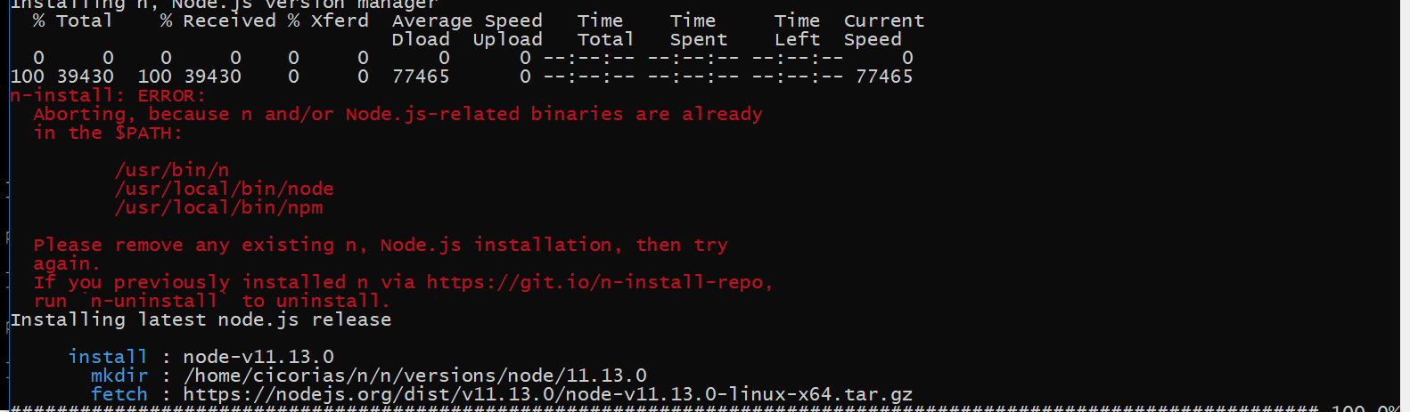 Nodejs And N Issues On Machine With Wlinux Already Installed When Moved To Pengwin · Issue