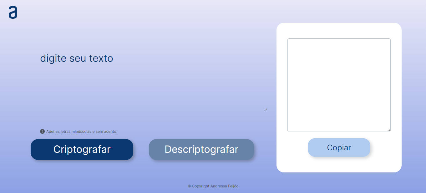 GitHub - andressafeijoo/decodificador: Esse projeto é um desafio proposto no Programa ONE ...