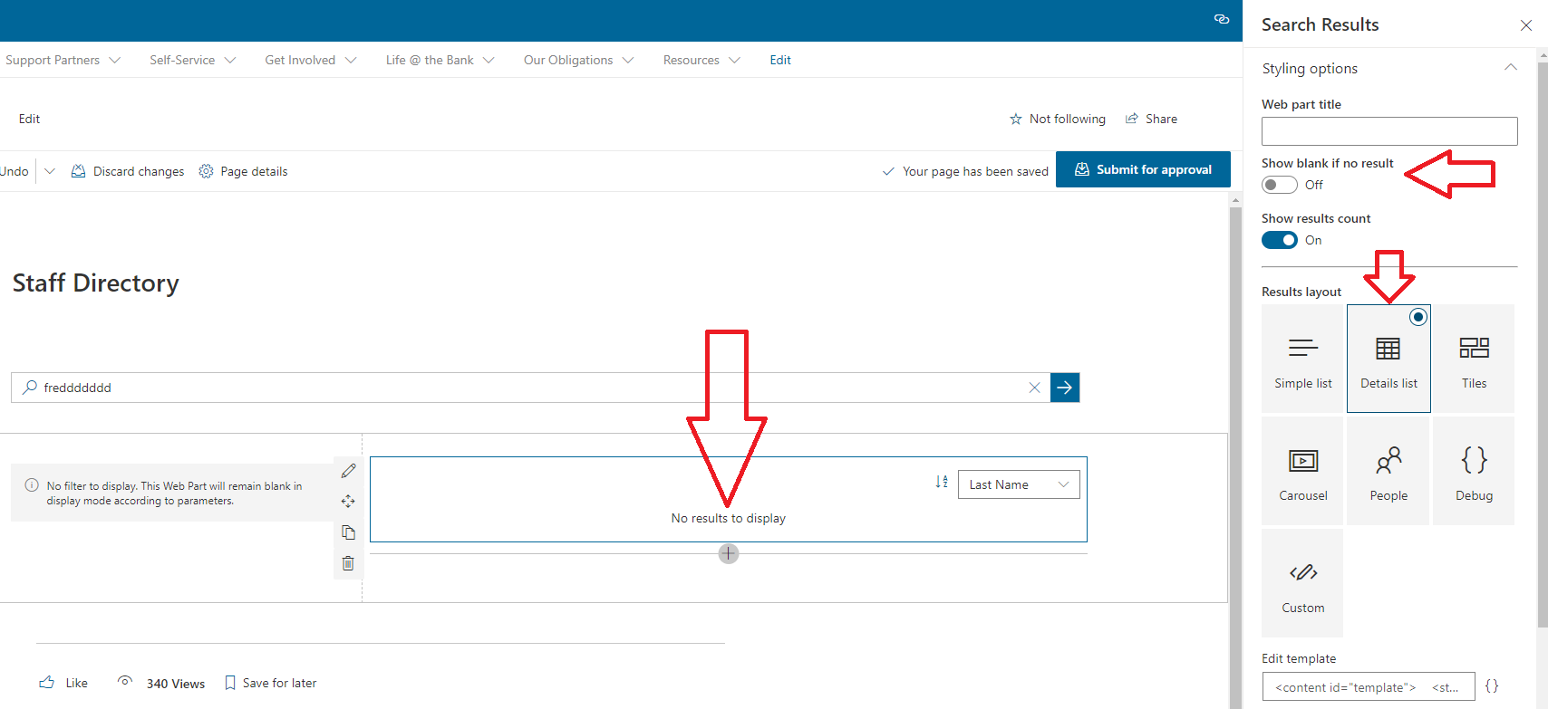 Can not configure "No Results" message for custom result template · Issue #444 · microsoft ...