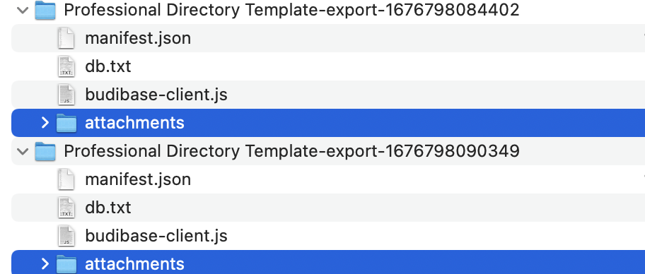 [BUDI-6596] App Export includes attachments in a dump file even if "exclude rows" is selected ...