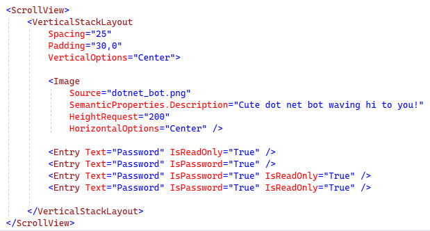 Entry as plain text if IsPassword="True" and IsReadOnly="True" · Issue #8267 · dotnet/maui · GitHub