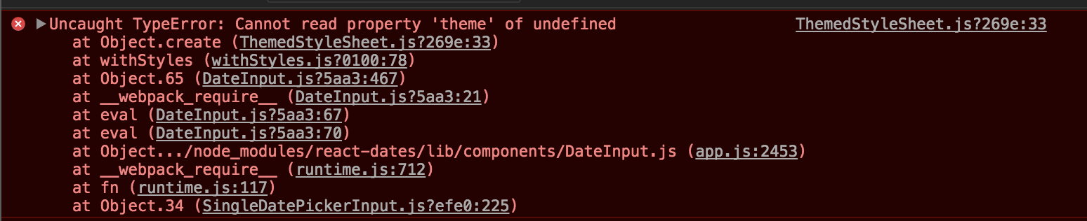 React Dates Breaking After Upgrading To Version 1300 Or 1301 · Issue 750 · React Dates