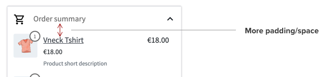 Checkout: Order summary header padding to small · Issue #2304 · woocommerce/woocommerce-blocks ...