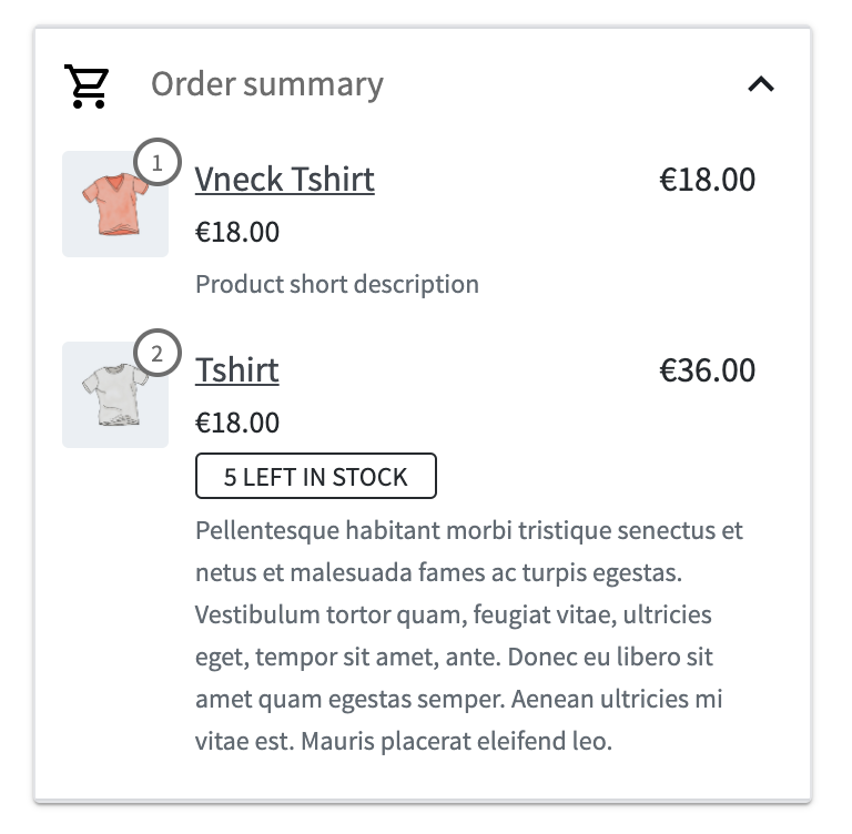 Checkout: Order summary card - no dividers btw products · Issue #2307 · woocommerce/woocommerce ...