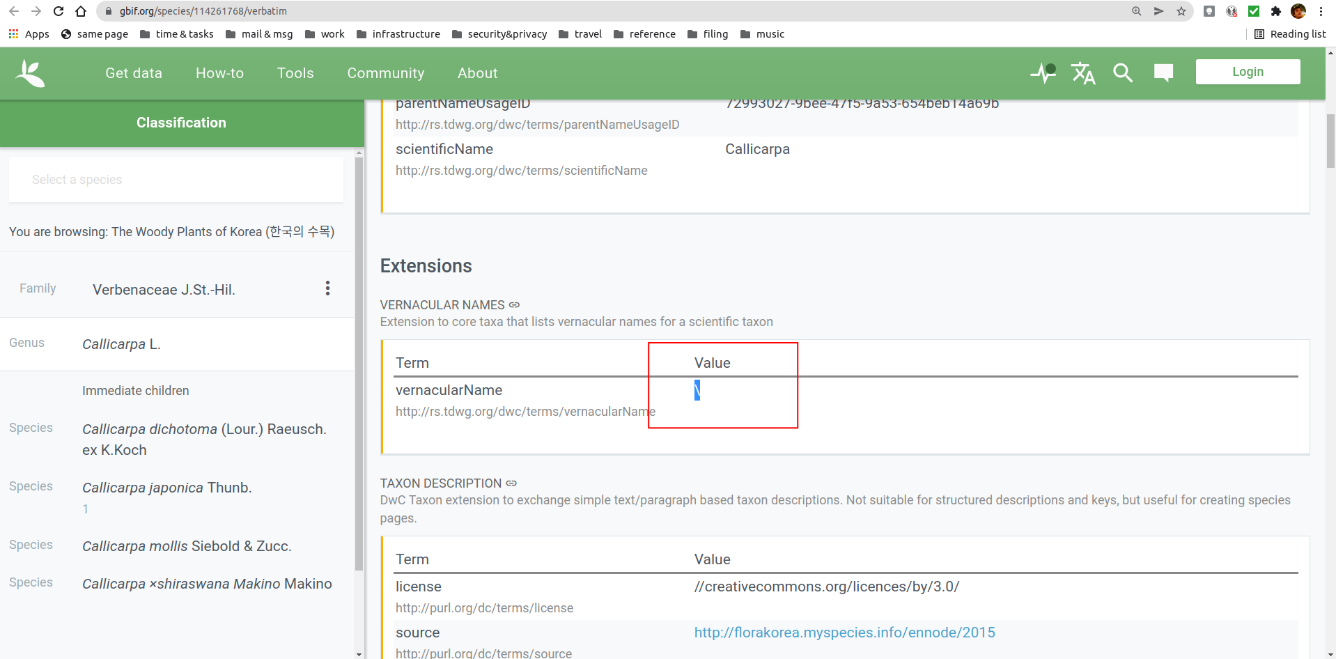 GBIF Feedback - backslash instead of vernacular name · Issue #6478 · NaturalHistoryMuseum ...