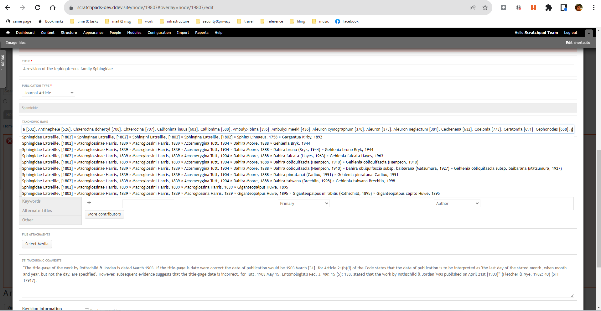 Error in editing a Bibliography element - sphingidae.myspecies.info ...