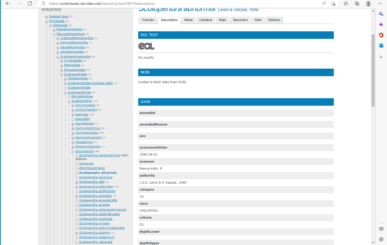 Please, fix IUCN Red List API · Issue #6564 · NaturalHistoryMuseum/scratchpads2 · GitHub