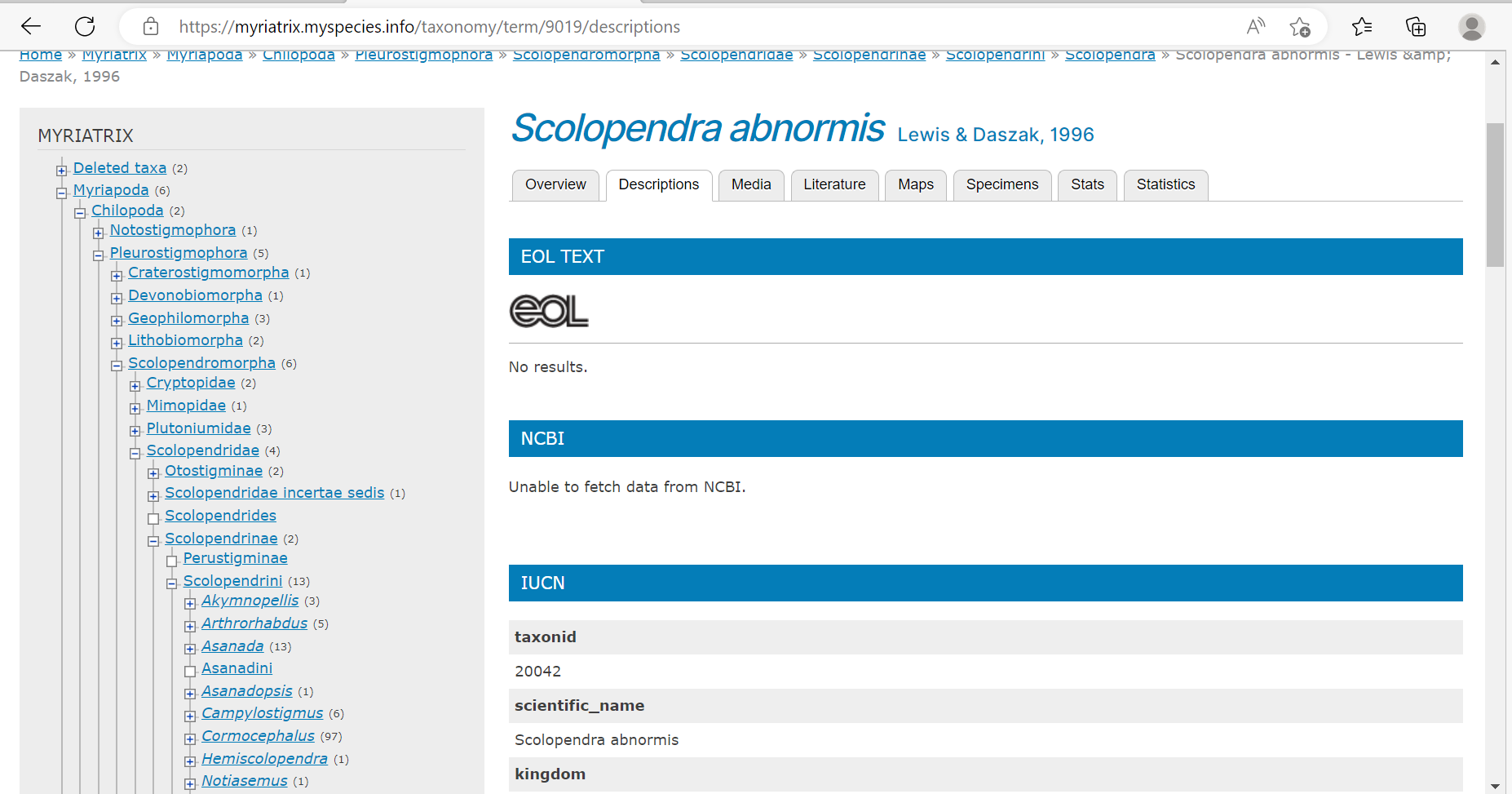 Please, fix IUCN Red List API · Issue #6564 · NaturalHistoryMuseum/scratchpads2 · GitHub