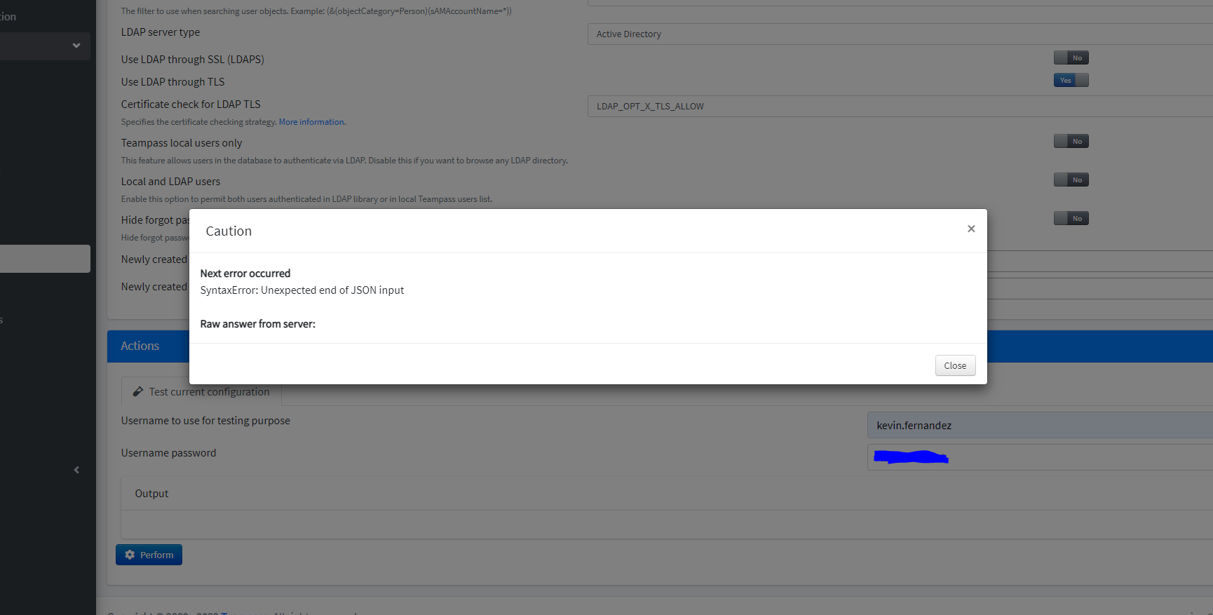 LDAP new installation issue · Issue #3414 · nilsteampassnet/TeamPass · GitHub