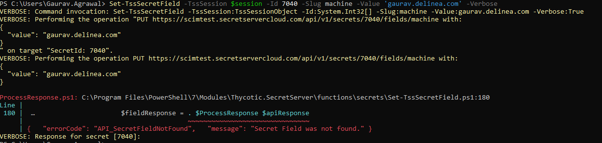 Set-TSSSecretField not working - returns error · Issue #337 · thycotic-ps/thycotic.secretserver ...