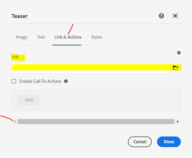 Horizontal scroll bars showing up in dialog when there is field for ...