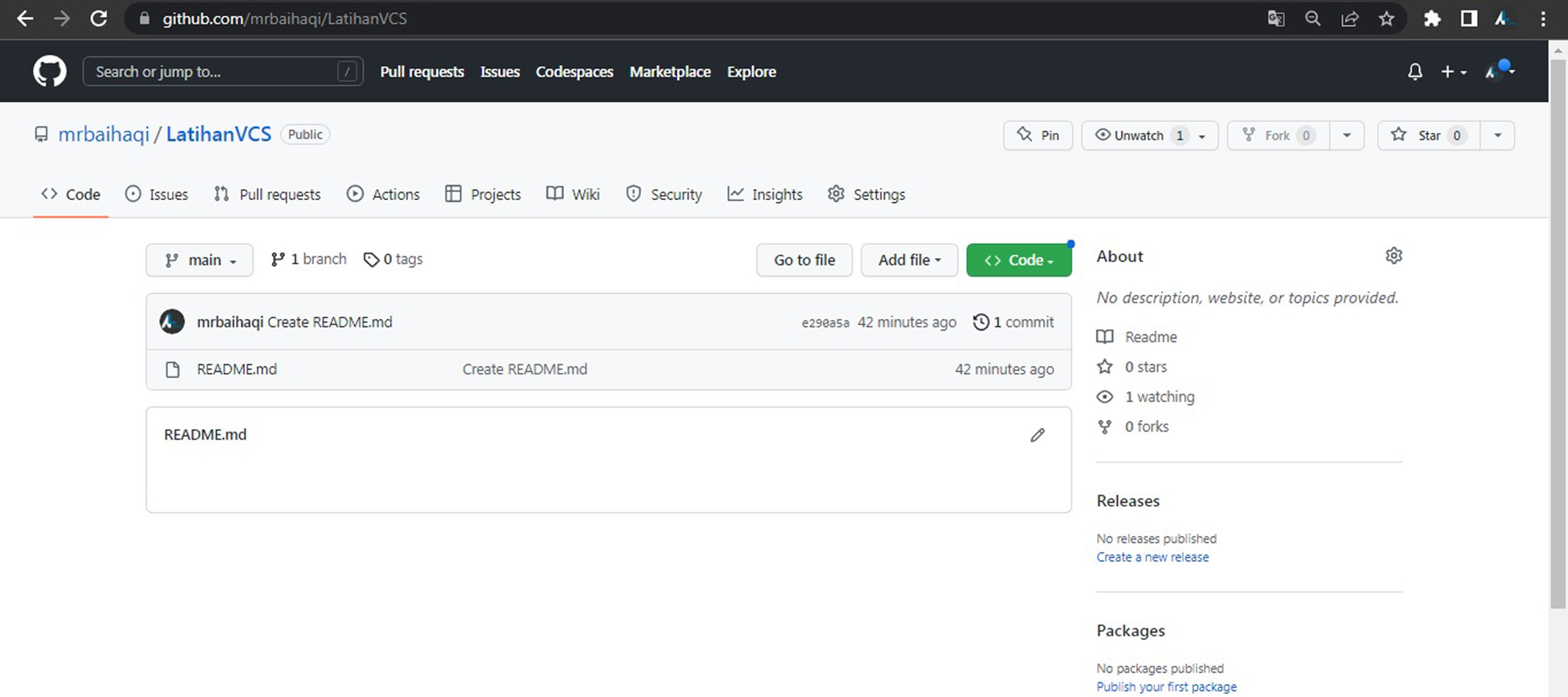 GitHub - mrbaihaqi/LatihanVCS