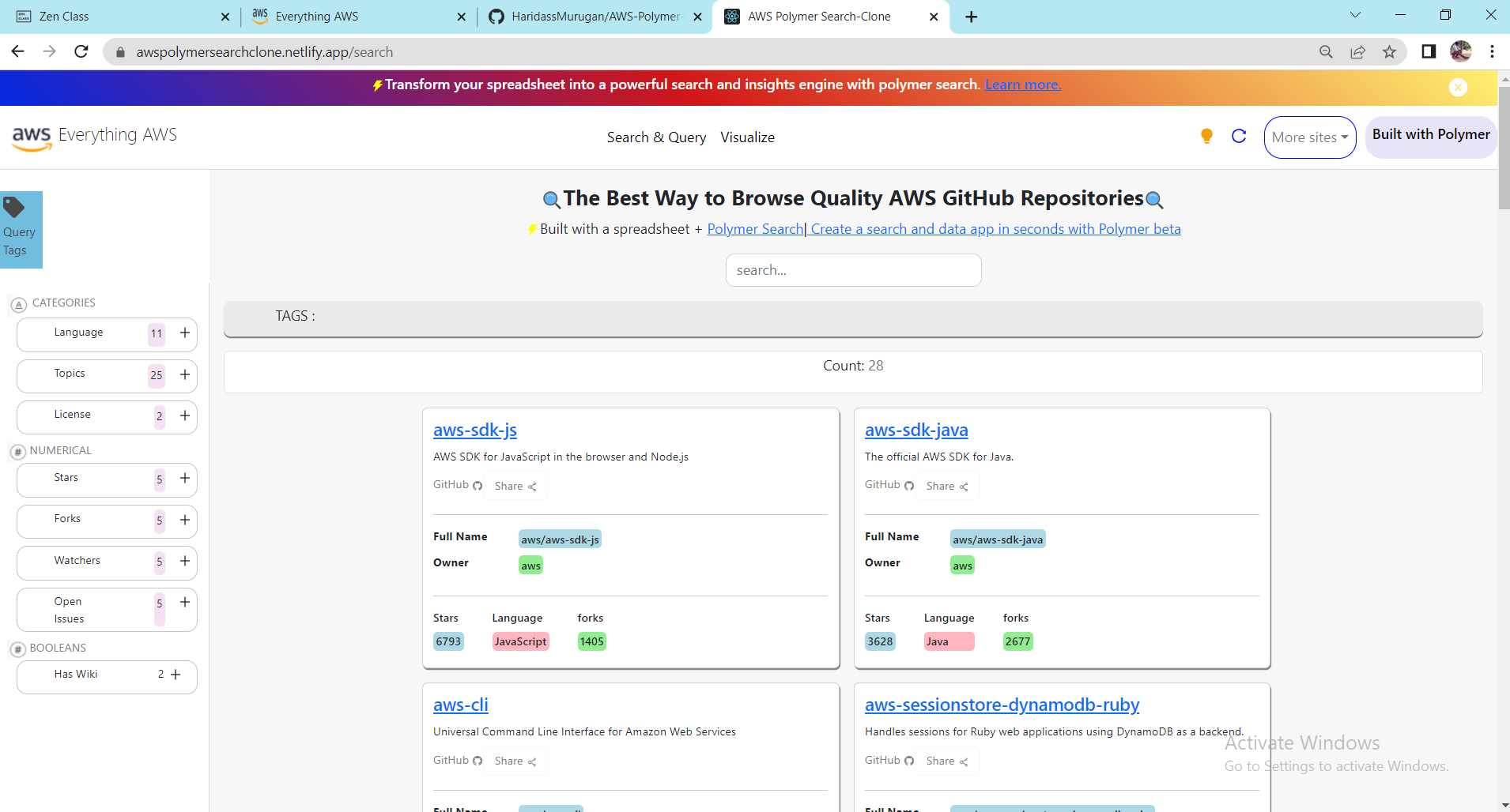 GitHub - Hari046784/AWS-Polymer-Search-Clone-FrontEnd: An imitation of the AWS Polymer search ...