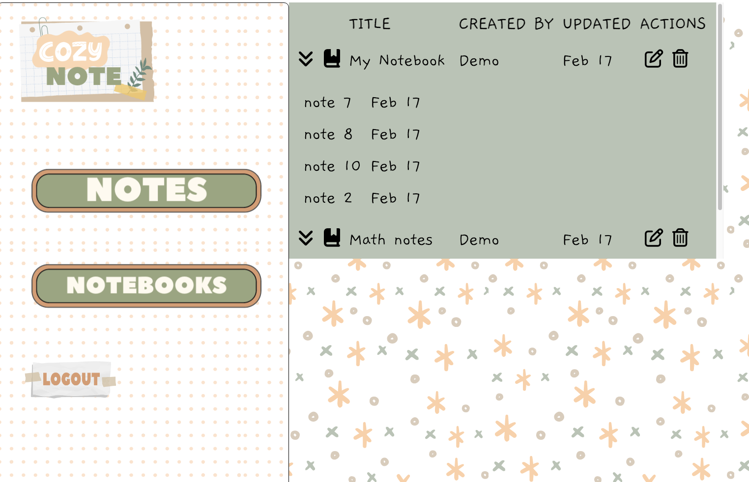 GitHub - andrea-green/Cozy-Note