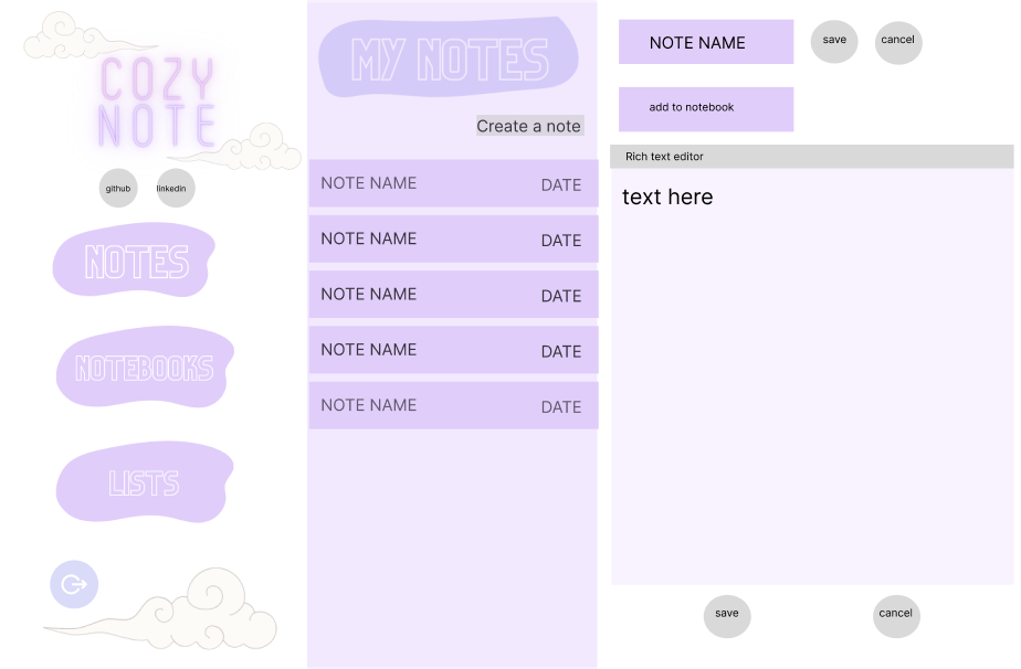 GitHub - andrea-green/Cozy-Note