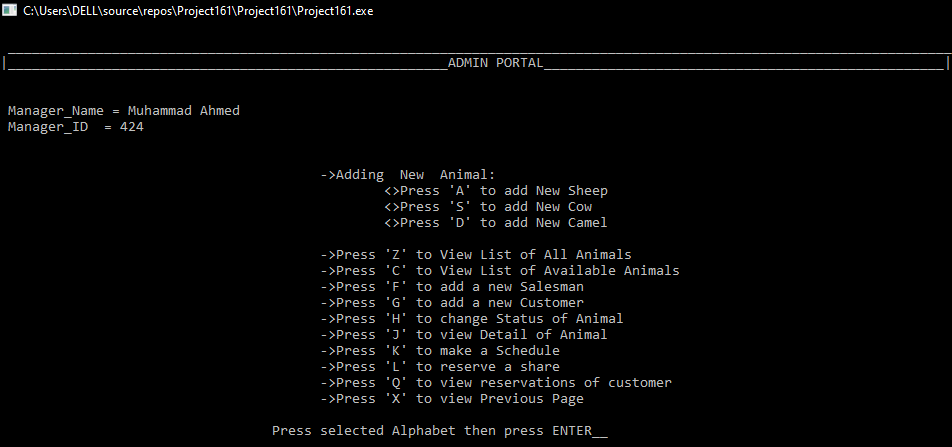 GitHub - Maham-Aslam/Qurbani-Management-System: Project is the c++ ...