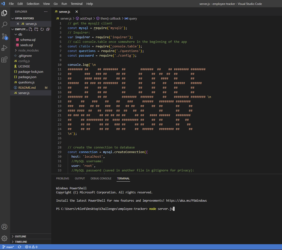 GitHub - rkle408/employee-tracker: A helpful application to view, add ...