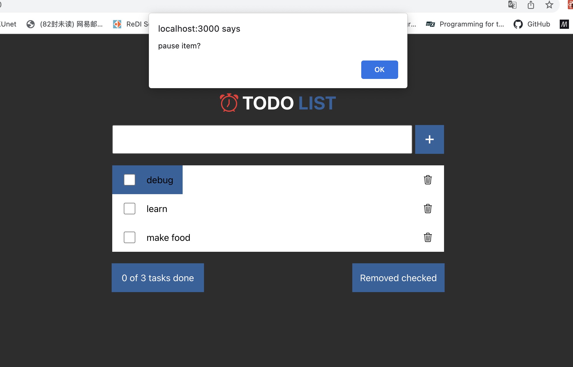 GitHub - Sixunyang/TodoList-React: Features like add,remove,alert,remove all done,calculate ...
