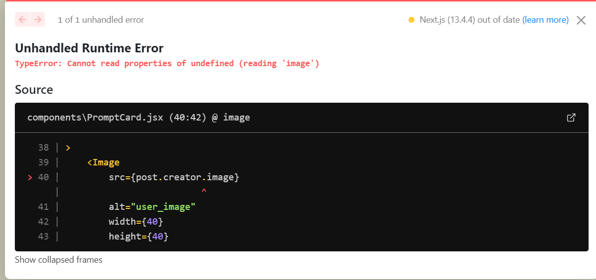 Unhandled Runtime Error TypeError: Cannot read properties of undefined ...