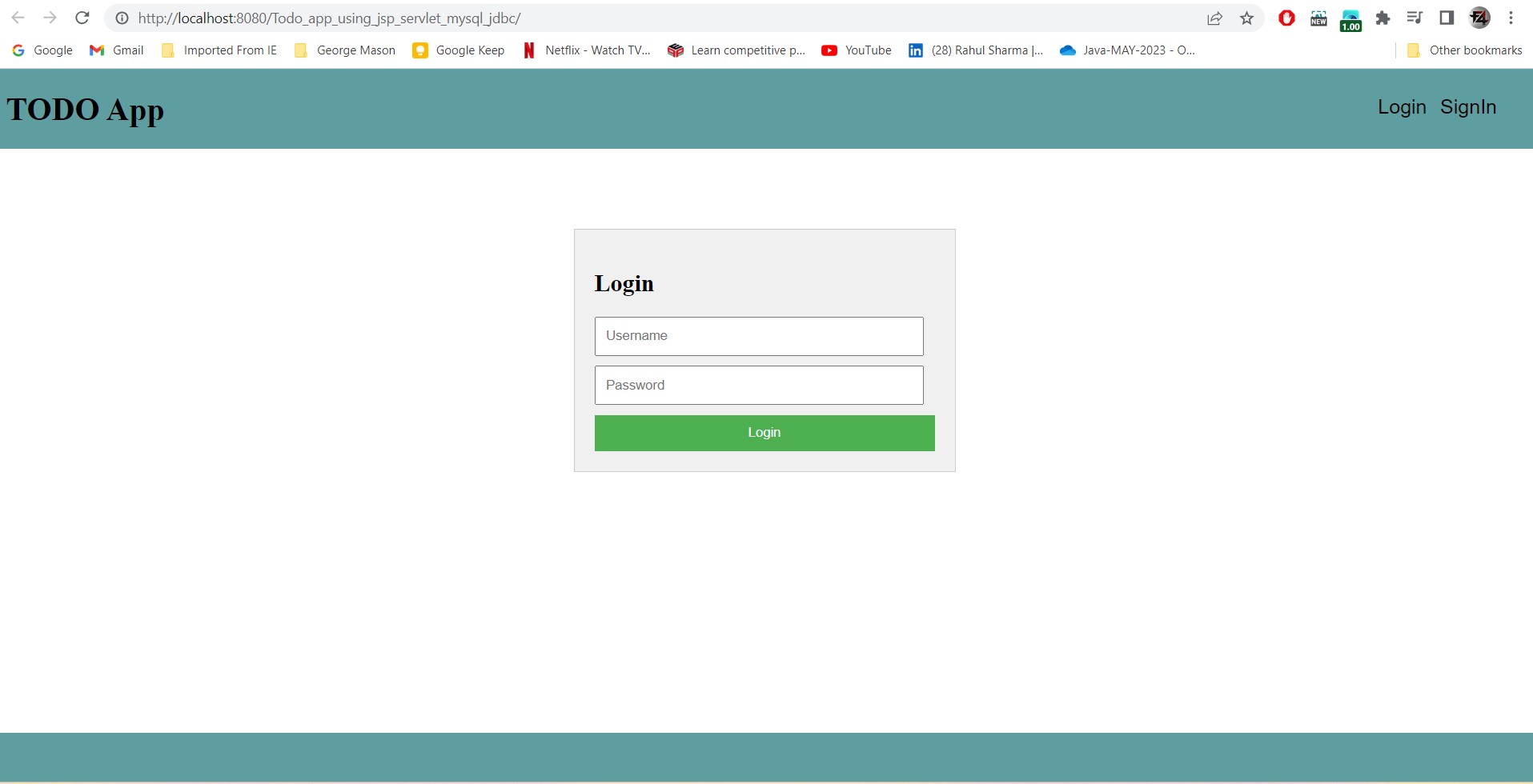 GitHub - sharmar488/TodoAppUsingJSP_Servlet_Mysql_Jdbc: TODO app where ...
