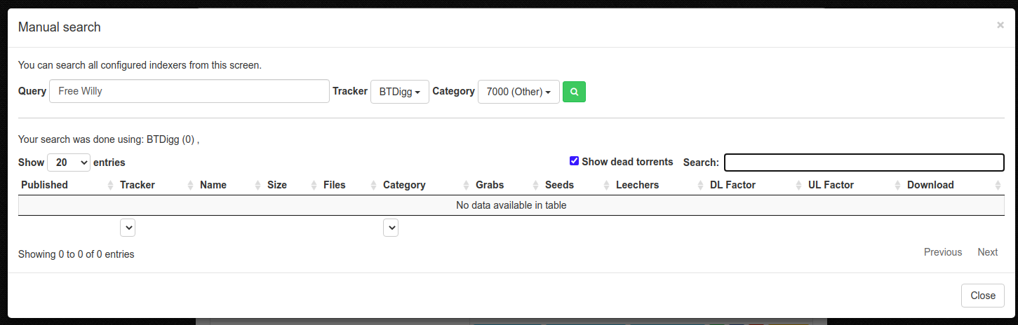[btdigg] Found no results while trying to browse this tracker (Test ...