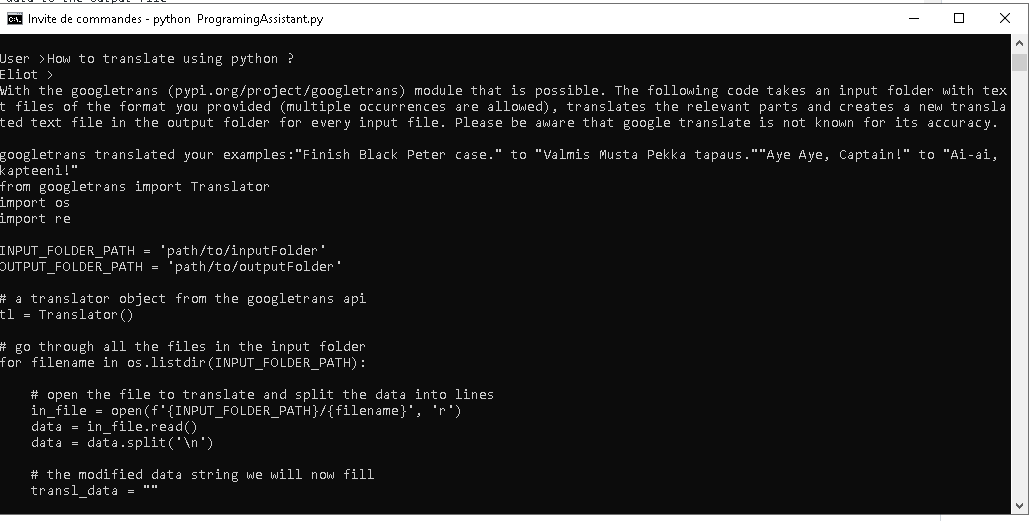 Github Somkietacodeprogramingassistant This Is Eliot Your Comandline Based Programing
