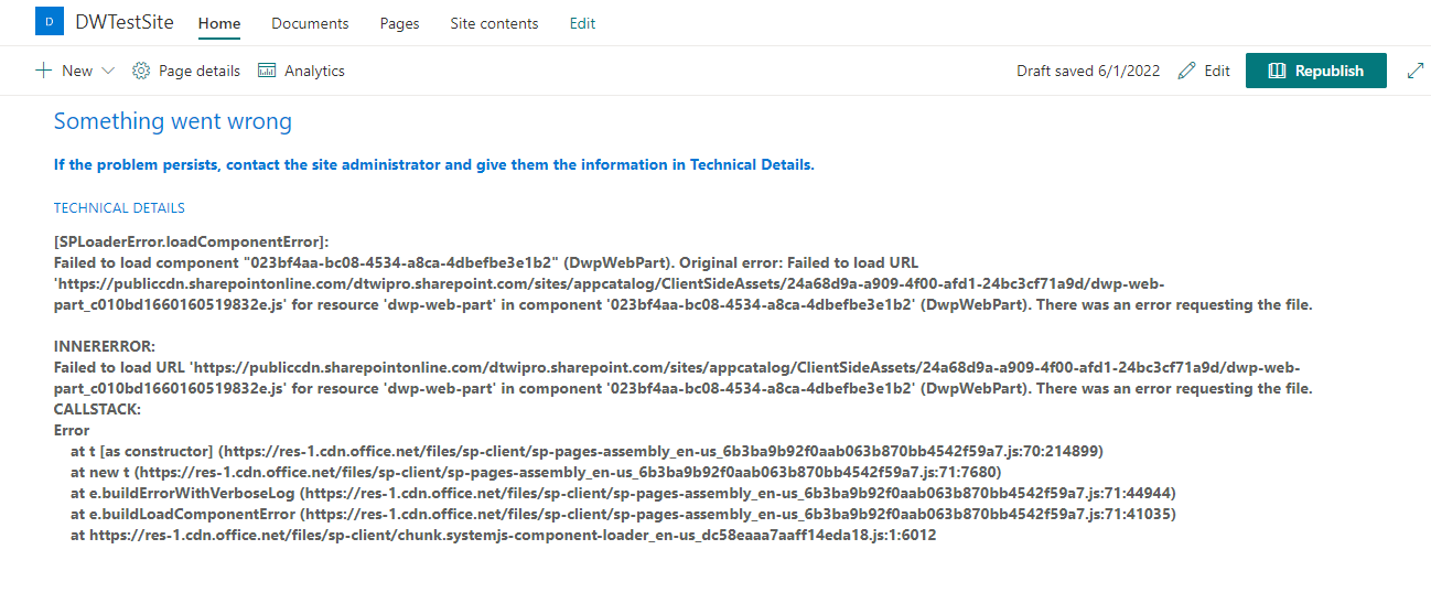 Unable to the load the Custom Application (.sppkg file) on SharePoint Pages and Microsoft Teams ...
