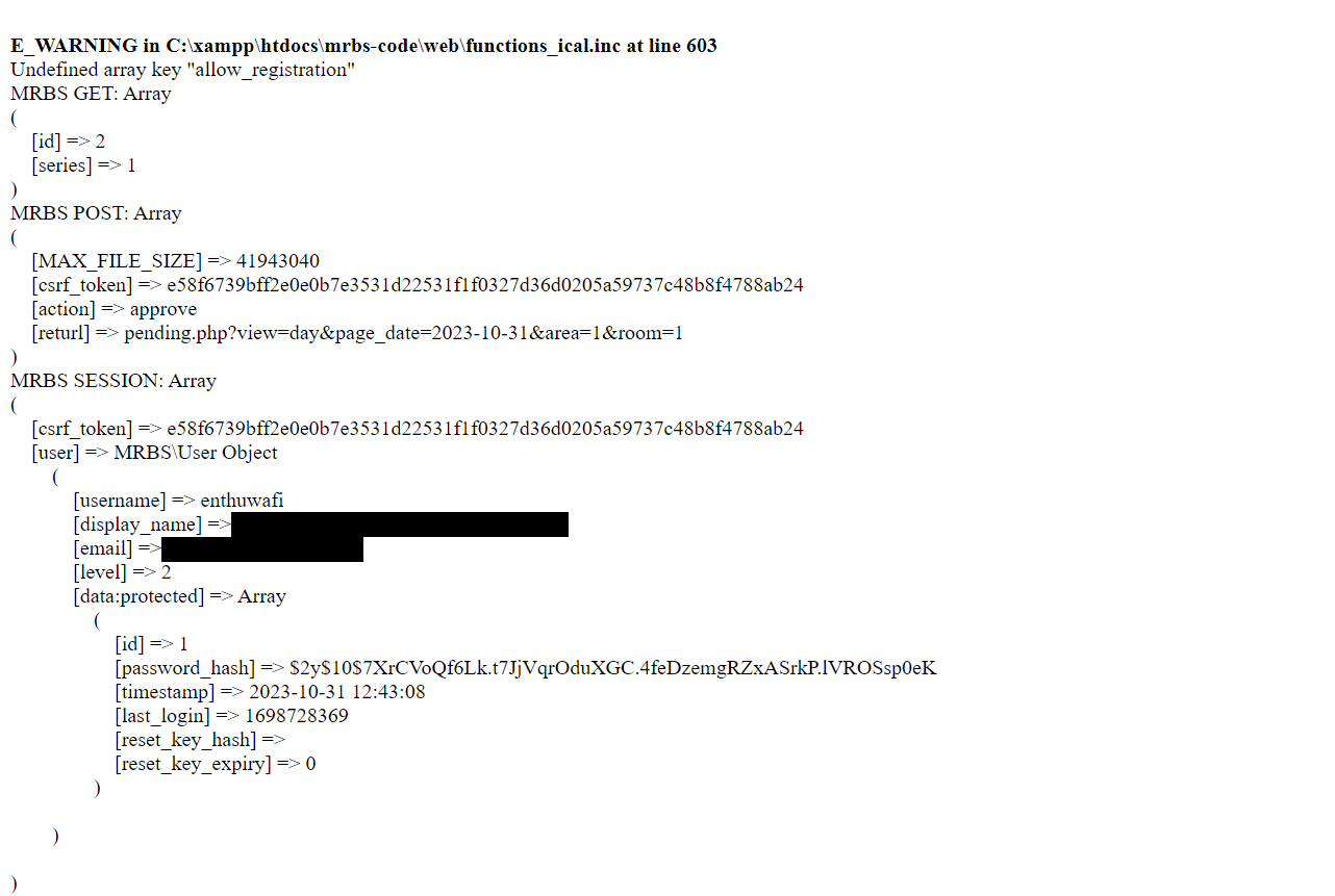 Error when attempting to approve series booking · Issue #3549 · meeting-room-booking-system/mrbs ...