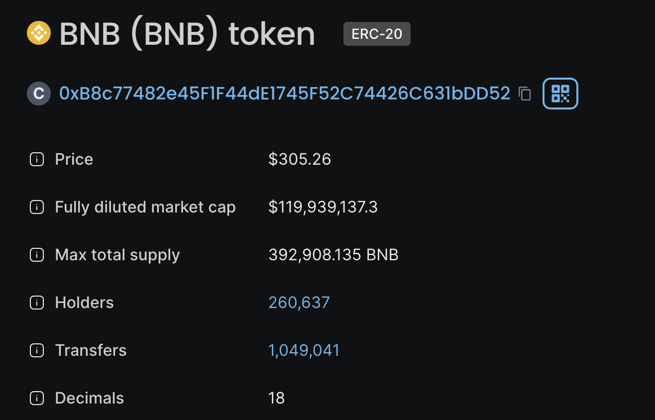 BNB token data is out of date · Issue #7560 · blockscout/blockscout · GitHub