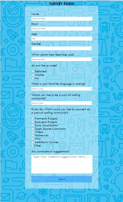 GitHub - baishu0105/SurveyForm: The survey form