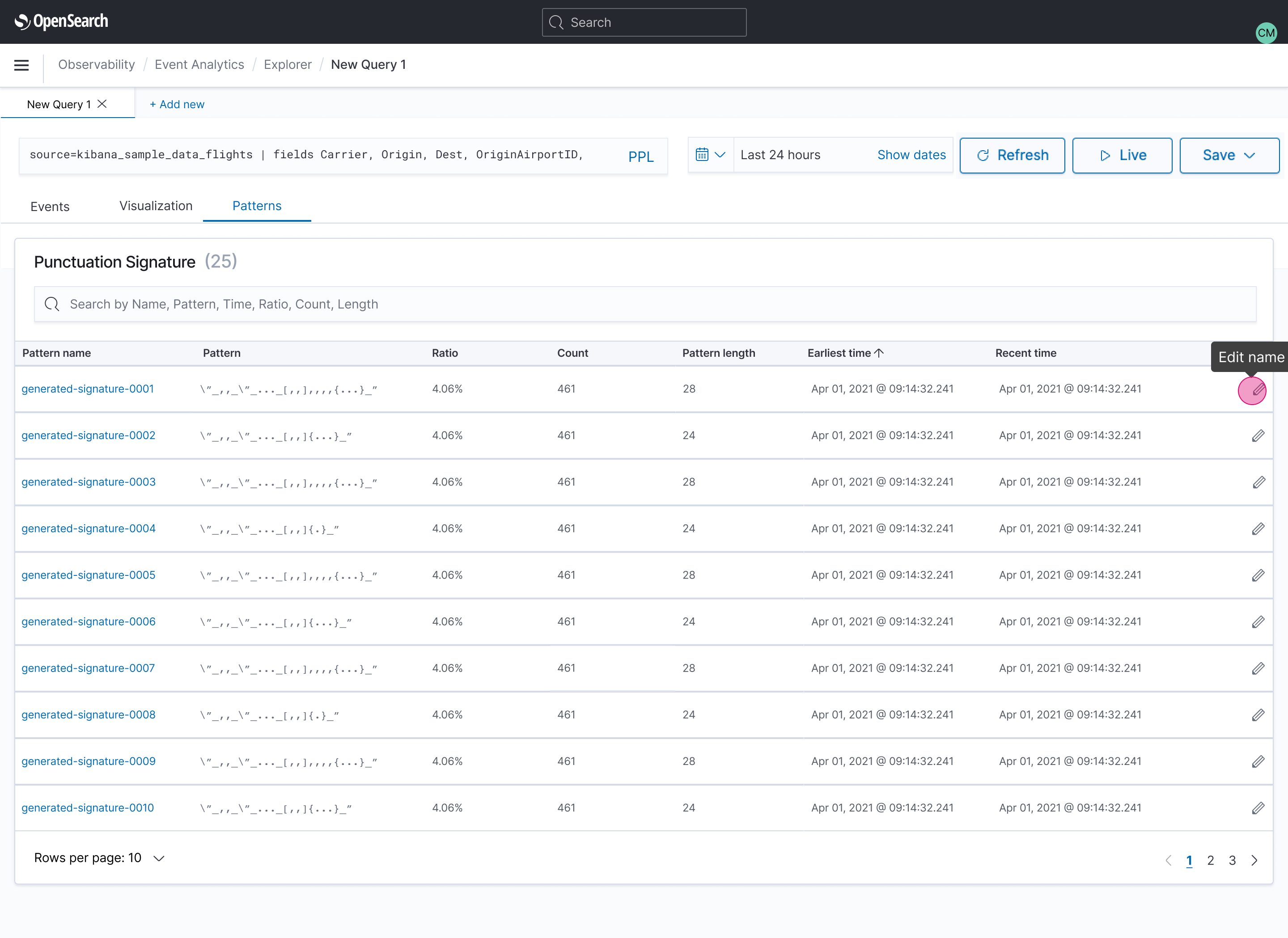 Ux Log Patterns In Observability Wip · Issue 89 · Opensearch