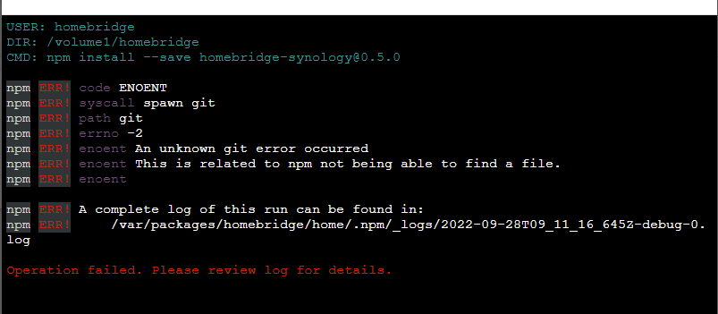 Error on DSM 7 · Issue #101 · homebridge/homebridge-syno-spk · GitHub