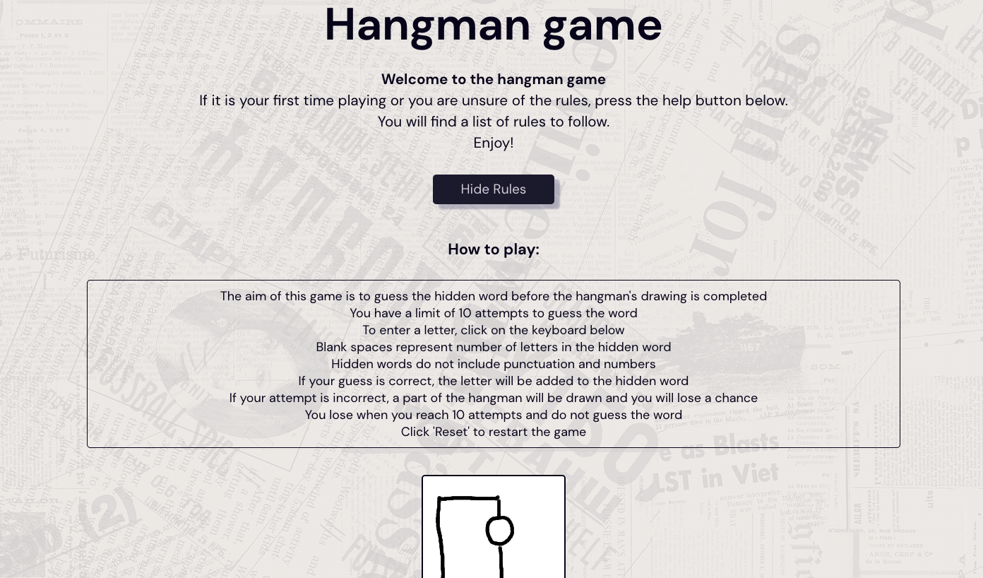 GitHub - kikilondon/hangman_game: This project is a digital version of the hangman game built ...
