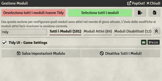 Tidy does not appear in the module list · Issue #635 · sdenec/tidy5e-sheet · GitHub