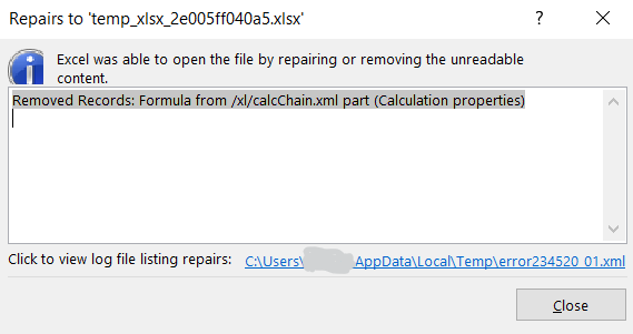 Overwriting existing formula causes error when opening file in Excel · Issue #437 · JanMarvin ...